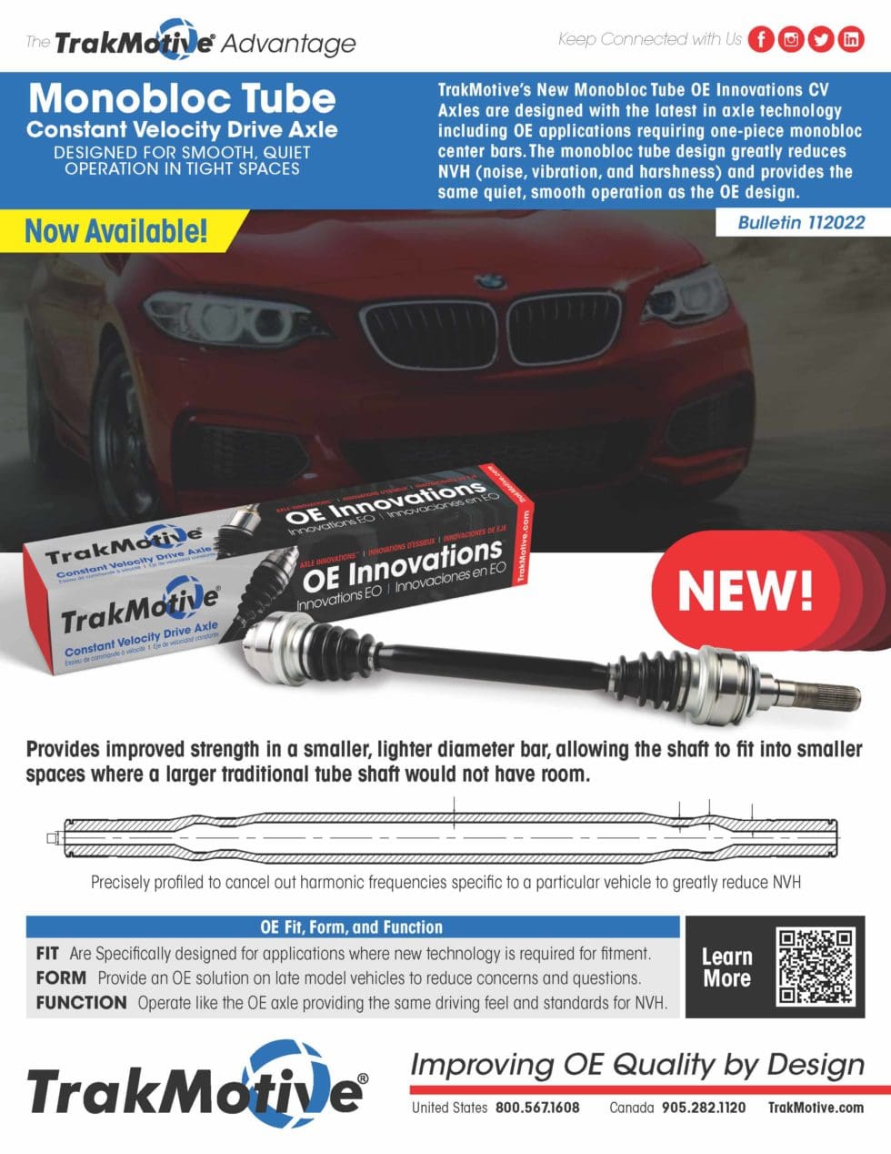 11/2022: TrakMotive New Monobloc Tube CV Axles Now Available | TrakMotive