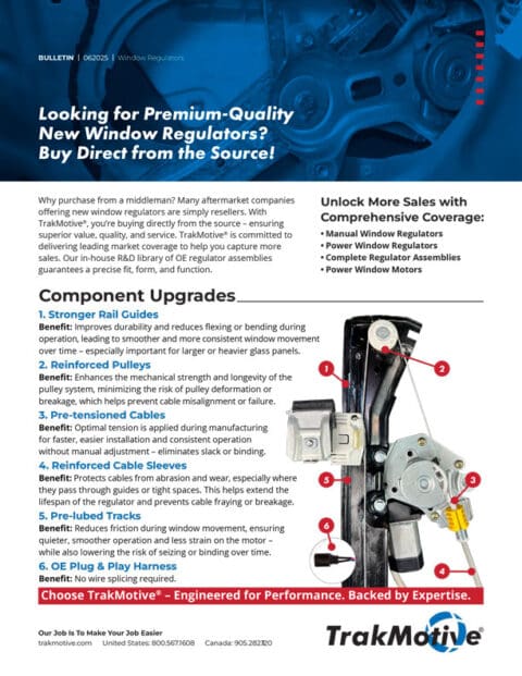 TrakMotive Window Regulators: Engineered for Performance